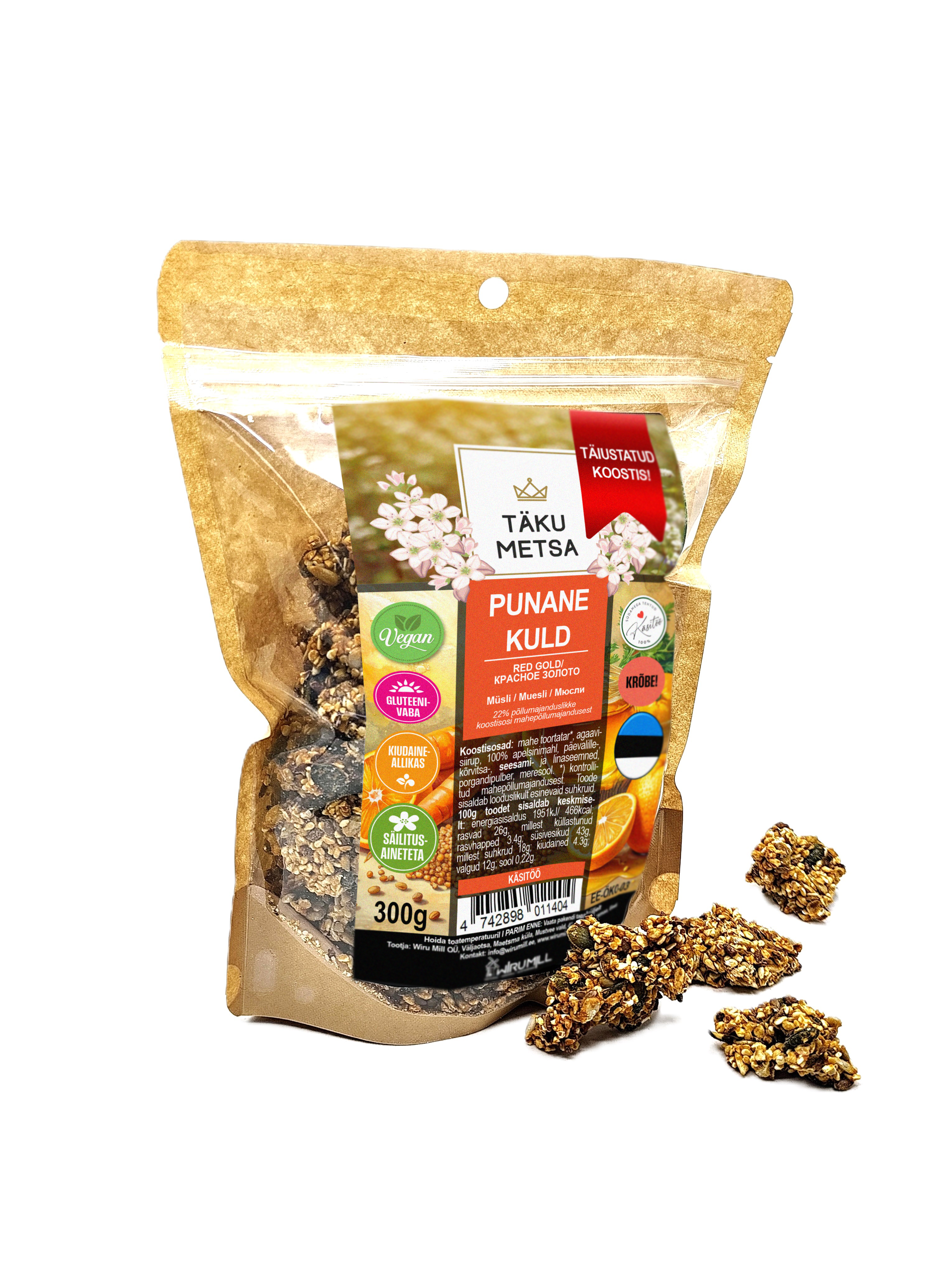 Täkumetsa Punane Kuld Müsli 300g – wirumill.ee